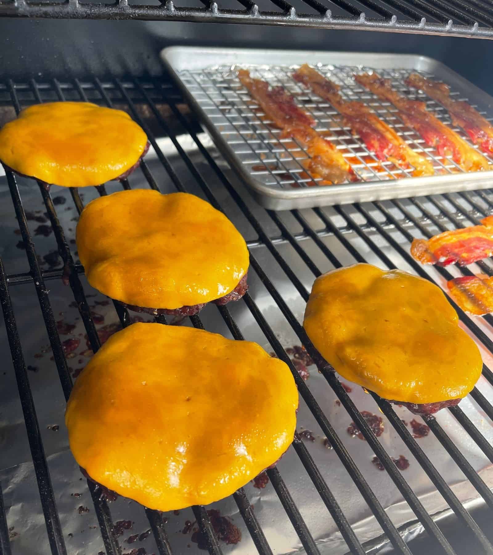The Best Traeger Smoked Burgers (with Smoked or Candied Bacon)