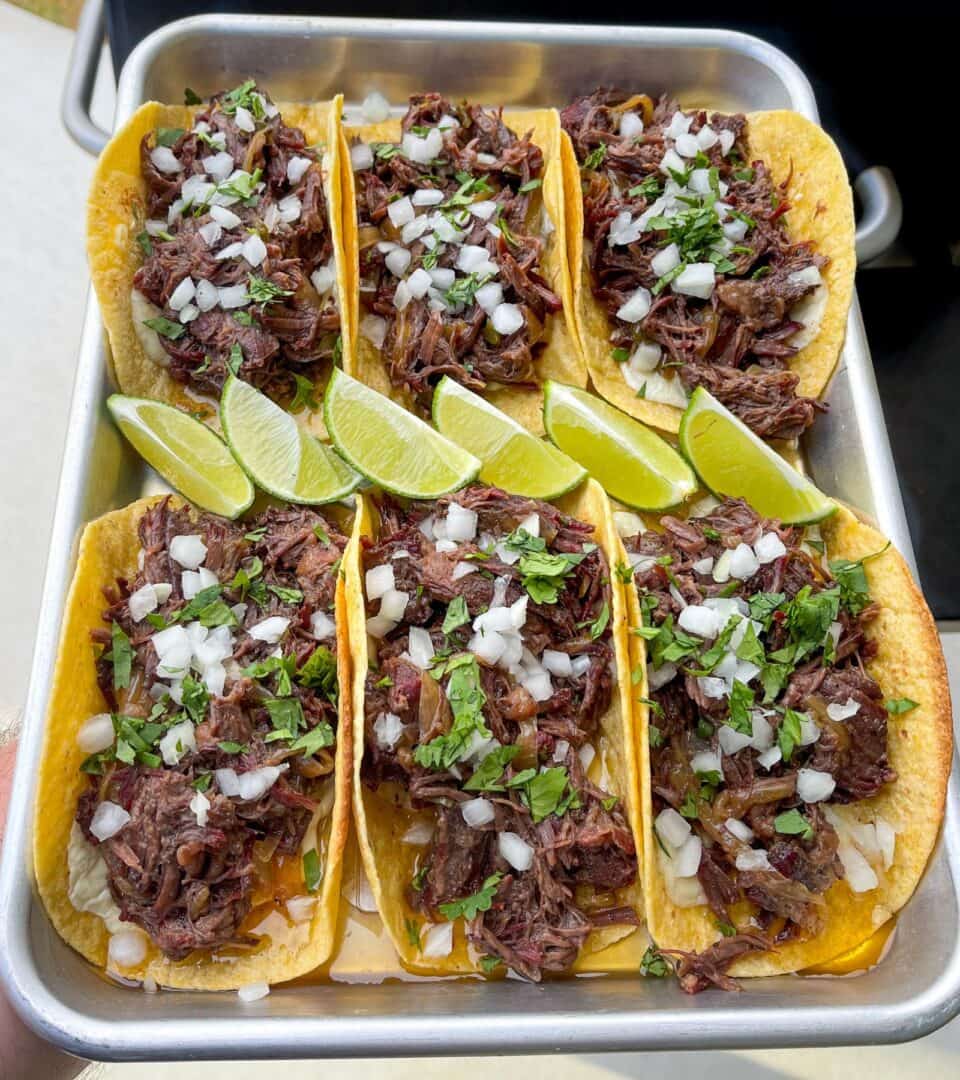 Traeger Smoked Pulled Beef Tacos (Texas Pot Roast)