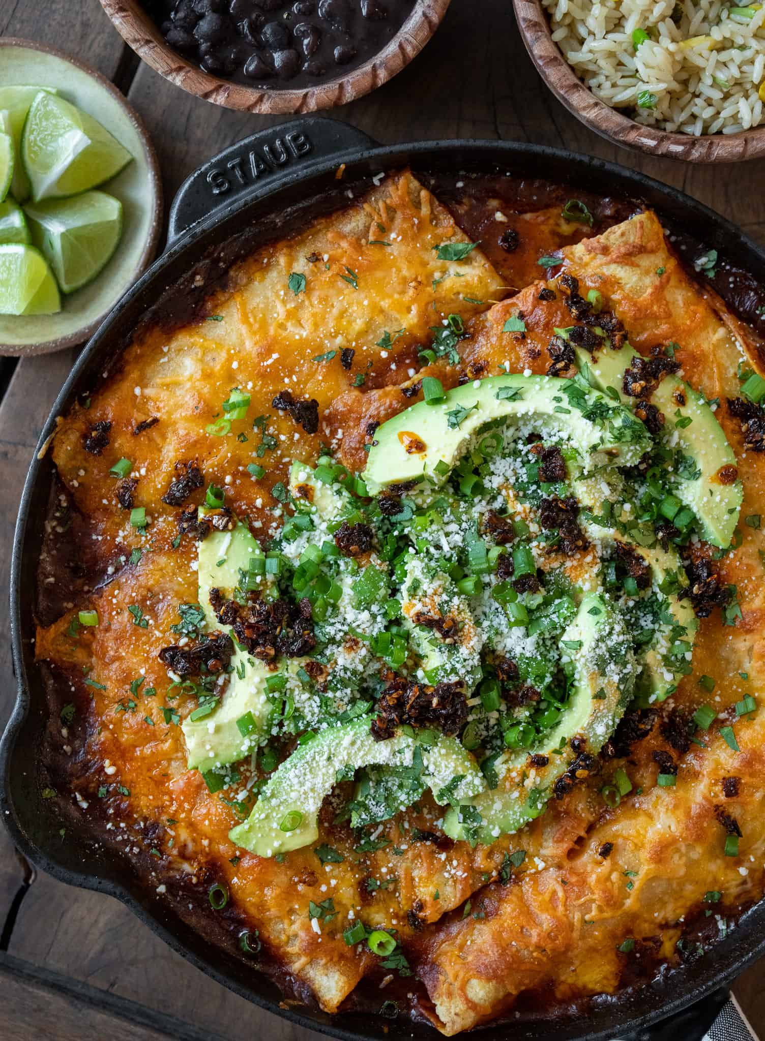 One Skillet Tex Mex Enchiladas