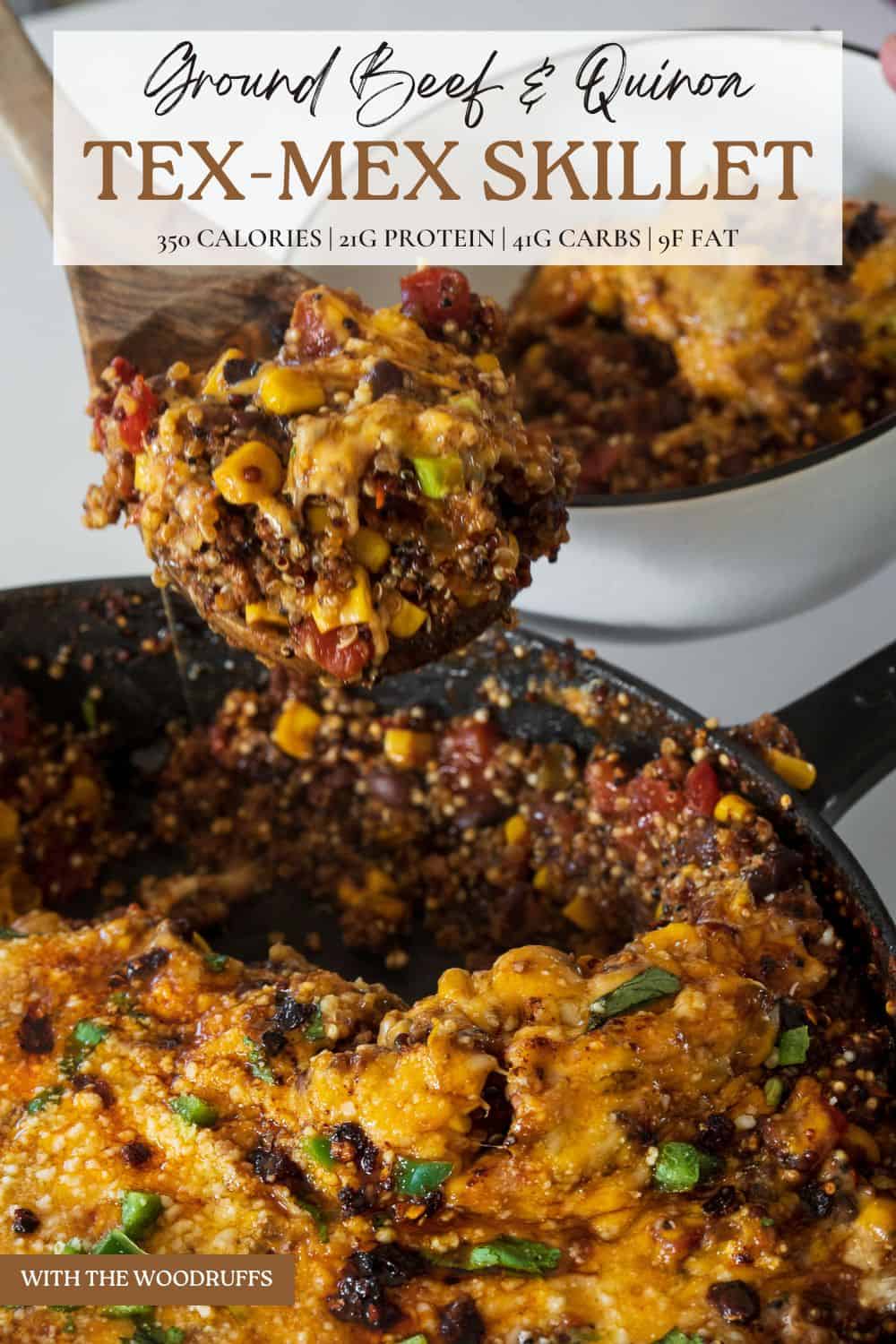 Tex Mex Ground Beef and Quinoa Skillet
